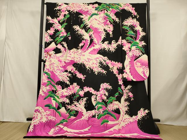 ■■■　サイズ　■■■ 身丈 181.5cm（肩から） 裄丈 65.5cm 袖丈 102cm　縫込み 3cm 袖幅 32cm 前幅 25cm 後幅 28cm 着物縫いこみ 内揚げ 0cm 裄 お袖側 約1cm　身頃側 約2cm ■■■　商品...