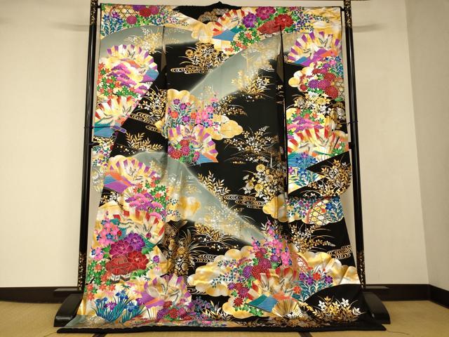 ■■■　サイズ　■■■ 身丈 181.5cm（肩から） 裄丈 64cm 袖丈 106.5cm　縫込み 4cm 袖幅 33cm 前幅 24.5cm 後幅 30cm 着物縫いこみ 内揚げ 0cm 裄 お袖側 約1.5cm　身頃側 約3cm ■■...