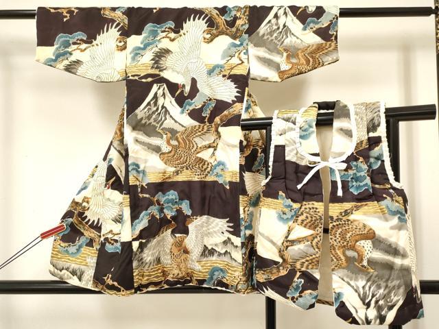 ■■■　サイズ　■■■ 【祝着】 身丈 80cm（肩から） 裄丈 42.5cm（肩上げ　0cm） 袖丈 23cm　縫込み 2.5cm 袖幅 25cm 前幅 16cm 後幅 17cm 着物縫いこみ 内揚げ 0cm （腰上げ　0cm） 裄 お袖...