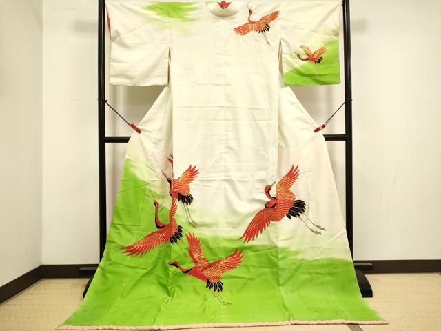 ■■■　サイズ　■■■ 身丈 197cm（肩から） 裄丈 66.5cm 袖丈 47cm　縫込み 1cm 袖幅 32.5cm 前幅 24cm 後幅 30.5cm 着物縫いこみ 内揚げ 0cm 裄 お袖側 約1cm　身頃側 約1cm ■■■　商...
