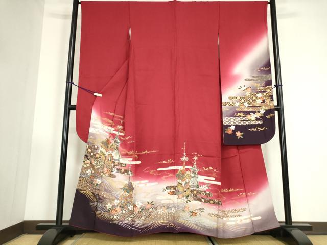 ■■■　サイズ　■■■ 身丈 155cm（肩から） 裄丈 67cm 袖丈 103cm　縫込み 5cm 袖幅 34.5cm 前幅 24cm 後幅 30cm 着物縫いこみ 内揚げ 7cm 裄 お袖側 約0cm　身頃側 約2cm ■■■　商品詳細...