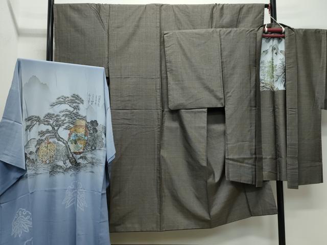 ■■■　サイズ　■■■ 【着物】 身丈 141cm（肩から） 裄丈 67.5cm 袖丈 49cm　縫込み 4cm 袖幅 34cm 前幅 26.5cm 後幅 30.5cm 着物縫いこみ 内揚げ 5cm 裄 お袖側 約1cm　身頃側 約2cm ...