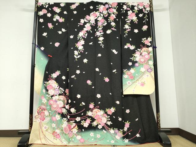 ■■■　サイズ　■■■ 身丈 169.5cm（肩から） 裄丈 71.5cm 袖丈 113cm　縫込み 7cm 袖幅 36.5cm 前幅 27cm 後幅 30.5cm 着物縫いこみ 内揚げ 0cm 裄 お袖側 約2cm　身頃側 約3cm ■■...