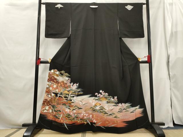 ■■■　サイズ　■■■ 身丈 161cm（肩から） 裄丈 63cm 袖丈 48cm　縫込み 6cm 袖幅 32cm 前幅 24.5cm 後幅 30cm 着物縫いこみ 内揚げ 5.5cm 裄 お袖側 約3cm　身頃側 約4.5cm ■■■　商...