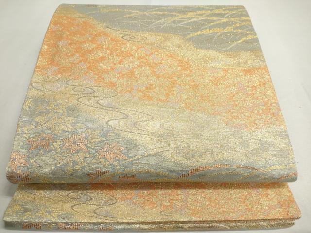 ■■■　サイズ　■■■ 長さ 428cm 幅 30.5cm程 ■■■　商品詳細　■■■ 【正絹】 詳細に関しましては、画像をご確認ください。 大変上質な逸品になります。 お安く出品致しますので、是非この機会にいかがでしょうか？ ※汚れ等に関...