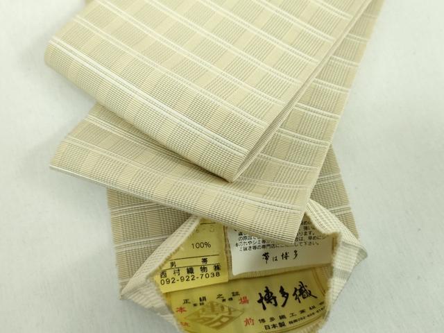 ■■■　サイズ　■■■ 長さ 420cm 幅 9.5cm程 ■■■　商品詳細　■■■ 【正絹】 状態は接写画像のように胴回りに若干の薄い汚れがございますが その他特に目立ったシミ汚れなどもなく大変良い状態です。 大変上質な逸品になります。 ...