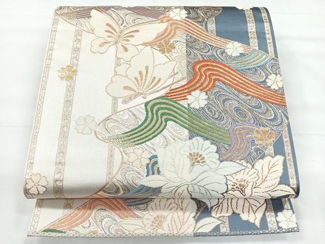 ■■■　サイズ　■■■ 長さ 436cm 幅 31.5cm程 ■■■　商品詳細　■■■ 【正絹】 詳細に関しましては、画像をご確認ください。 大変上質な逸品になります。 お安く出品致しますので、是非この機会にいかがでしょうか？ ■■■　注意...