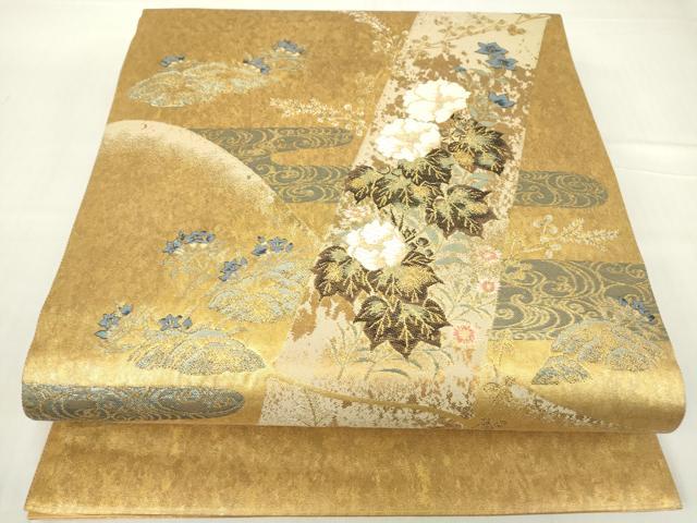 ■■■　サイズ　■■■ 長さ 436cm 幅 31cm程 ■■■　商品詳細　■■■ 【正絹】 状態は締めてはおりますが 特に目立ったシミ汚れなどもなく大変良い状態です。 大変上質な逸品になります。 お安く出品致しますので、是非この機会にいか...