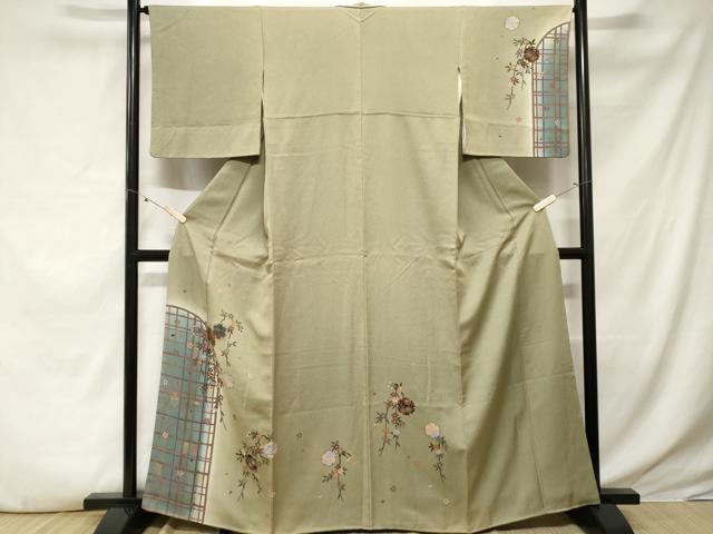 ■■■　サイズ　■■■ 身丈 163cm（肩から） 裄丈 66cm 袖丈 47.5cm　縫込み 6cm 袖幅 35cm 前幅 24cm 後幅 30cm 着物縫いこみ 内揚げ 0cm 裄 お袖側 約0cm　身頃側 約2cm ■■■　商品詳細　...