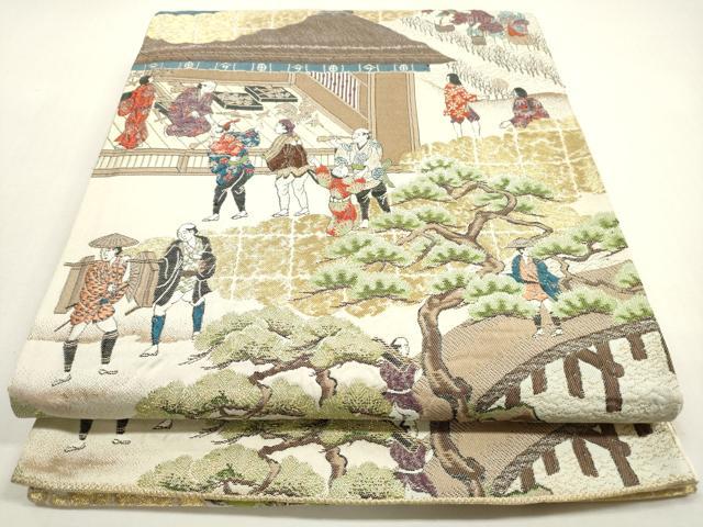 ■■■　サイズ　■■■ 長さ 410cm 幅 30cm程 ■■■　商品詳細　■■■ 【正絹・芯なし】 詳細に関しましては、画像をご確認ください。 大変上質な逸品になります。 お安く出品致しますので、是非この機会にいかがでしょうか？ ※汚れ等...