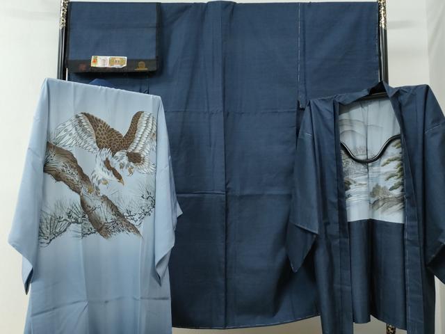 ■■■　サイズ　■■■ 【着物】 身丈 141cm（肩から） 裄丈 70cm 袖丈 49cm　縫込み 4cm 袖幅 35cm 前幅 25cm 後幅 30.5cm 着物縫いこみ 内揚げ 2cm 裄 お袖側 約2cm　身頃側 約2cm 【羽織】...