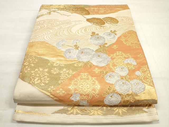 ■■■　サイズ　■■■ 長さ 418cm 幅 30.5cm程 ■■■　商品詳細　■■■ 【正絹・芯なし】 詳細に関しましては、画像をご確認ください。 大変上質な逸品になります。 お安く出品致しますので、是非この機会にいかがでしょうか？ ■■...