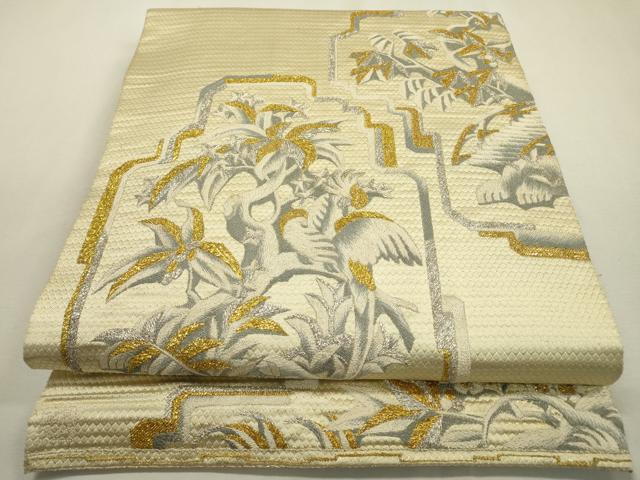■■■　サイズ　■■■ 長さ 440cm 幅 31.5cm程 ■■■　商品詳細　■■■ 【正絹】 状態は接写画像のように表面所々・裏面に薄い汚れがございます。 大変上質な逸品になりますので 気になる方はお手入れをされてお召しになられてはいか...
