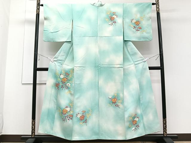 ■■■　サイズ　■■■ 身丈 154.5cm（肩から） 裄丈 63cm 袖丈 46.5cm　縫込み 7.5cm 袖幅 33cm 前幅 22cm 後幅 28cm 着物縫いこみ 内揚げ 6cm 裄 お袖側 約1cm　身頃側 約3cm ■■■　商...