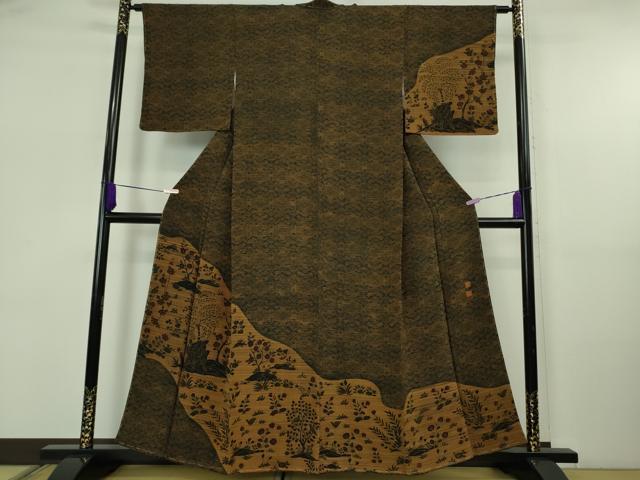 ■■■　サイズ　■■■ 身丈 158cm（肩から） 裄丈 63.5cm 袖丈 48cm　 縫込み 3cm 袖幅 32.5cm 前幅 23.5cm 後幅 30cm 着物縫いこみ 内揚げ 0cm 裄 お袖側 約 1.5cm　身頃側 約 1.5c...