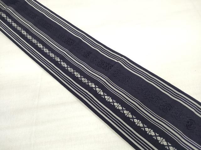 ■■■　サイズ　■■■ 長さ 396cm 幅 8.5cm程 ■■■　商品詳細　■■■ 【正絹】 詳細に関しましては、画像をご確認ください。 本場筑前博多織は、 福岡県福岡市博多区やその周辺で生産される絹織物です。 仏具のひとつである独鈷、華...