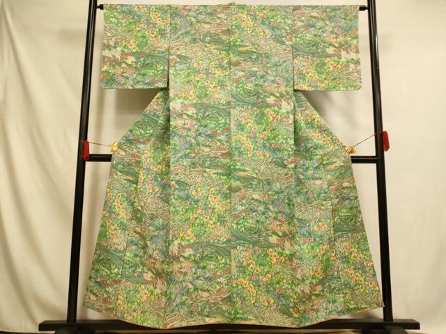 ■■■　サイズ　■■■ 身丈 153cm（肩から） 裄丈 63cm 袖丈 45cm　縫込み 5cm 袖幅 33cm 前幅 22.5cm 後幅 30.5cm 着物縫いこみ 内揚げ 2.5cm 裄 お袖側 約1.5cm　身頃側 約3cm ■■■...