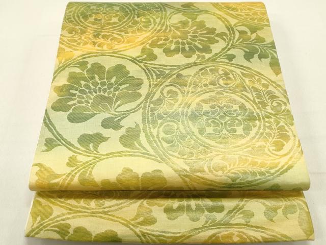 ■■■　サイズ　■■■ 長さ 424cm 幅 30.5cm程 ■■■　商品詳細　■■■ 【正絹・芯なし】 詳細に関しましては、画像をご確認ください。 大変上質な逸品になります。 お安く出品致しますので、是非この機会にいかがでしょうか？ ※汚...