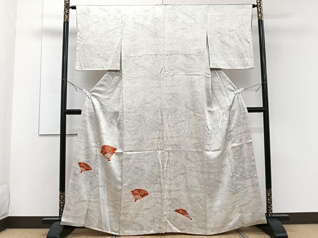 ■■■　サイズ　■■■ 身丈 163cm（肩から） 裄丈 63.5cm 袖丈 49cm　縫込み 4cm 袖幅 32cm 前幅 25cm 後幅 30.5cm 着物縫いこみ 内揚げ 0cm 裄 お袖側 約2cm　身頃側 約2cm ■■■　商品詳...