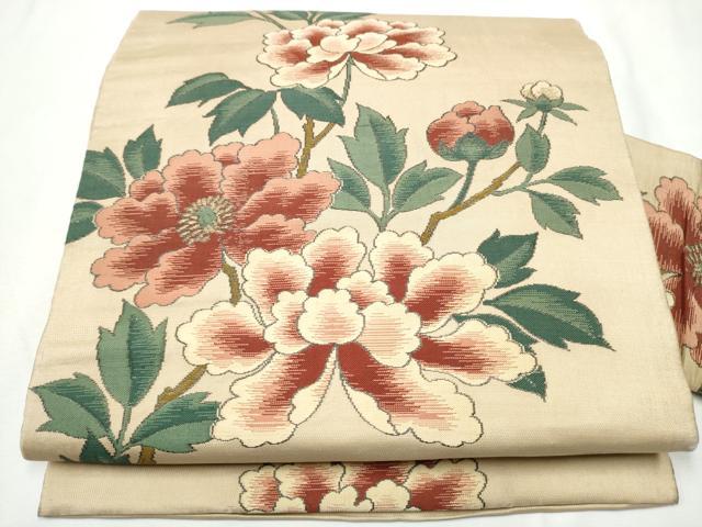 ■■■　サイズ　■■■ 長さ 320.5cm　幅 29.5cm程 ■■■　商品詳細　■■■ 【正絹】 状態は接写画像のように表地所々・裏地・前柄・胴回り〜手先に汚れ、太鼓に色移りがございます。 大変上質な逸品になります。 お安く出品致します...