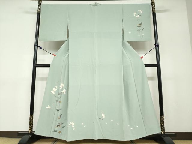 ■■■　サイズ　■■■ 身丈 156.5cm（肩から） 裄丈 67cm 袖丈 48.5cm　縫込み 4cm 袖幅 33cm 前幅 25.5cm 後幅 31cm 着物縫いこみ 内揚げ 7cm 裄 お袖側 約2cm　身頃側 約2cm ■■■　商...