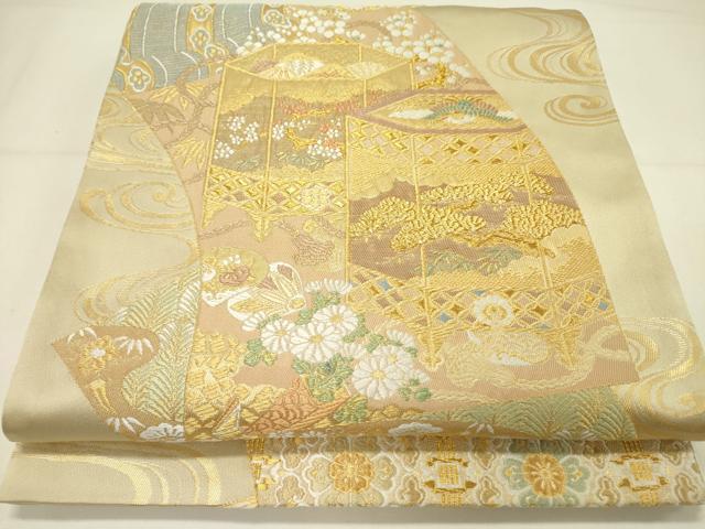 ■■■　サイズ　■■■ 長さ 432cm 幅 31cm程 ■■■　商品詳細　■■■ 【正絹】 状態は締めてはおりますが 特に目立ったシミ汚れなどもなく大変良い状態です。 大変上質な逸品になります。 お安く出品致しますので、是非この機会にいか...