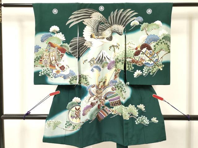 ■■■　サイズ　■■■ 【産着】 身丈 97cm（肩から） 裄丈 46.5cm 袖丈 56.5cm ■■■　商品詳細　■■■ 産着【表地：正絹・裏地：化繊・襦袢：化繊・五つ紋】 状態は特に目立ったシミ汚れなどもなく大変良い状態です。 大変上...