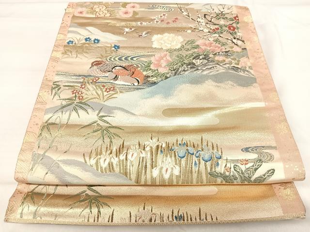 ■■■　サイズ　■■■ 長さ 426cm 幅 30.5cm程 ■■■　商品詳細　■■■ 【正絹・芯なし】 詳細に関しましては、画像をご確認ください。 大変上質な逸品になります。 お安く出品致しますので、是非この機会にいかがでしょうか？ ※た...