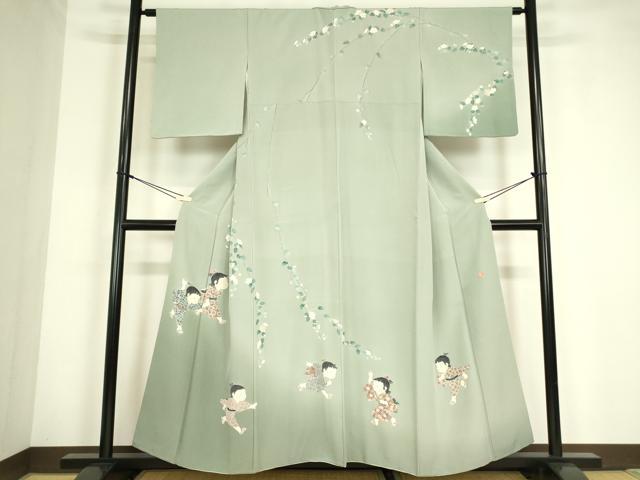 ■■■　サイズ　■■■ 身丈 153cm（肩から） 裄丈 64cm 袖丈 48cm　縫込み 5cm 袖幅 32.5cm 前幅 24.5cm 後幅 30cm 着物縫いこみ 内揚げ 10cm 裄 お袖側 約1cm　身頃側 約4cm ■■■　商品...