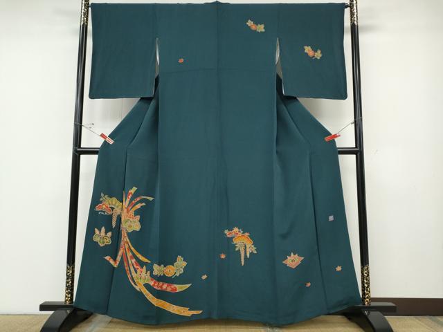 ■■■　サイズ　■■■ 身丈 160.5cm（肩から） 裄丈 65cm 袖丈 52.5cm　縫込み 8cm 袖幅 33.5cm 前幅 24cm 後幅 30cm 着物縫いこみ 内揚げ 0cm 裄 お袖側 約2cm　身頃側 約2cm ■■■　商...