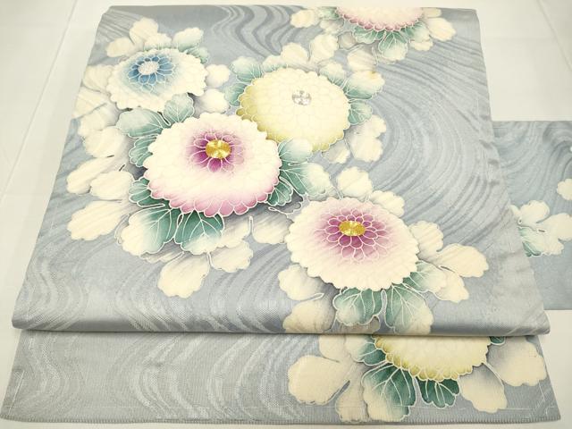 ■■■　サイズ　■■■ 長さ 354cm 幅 33cm程 ■■■　商品詳細　■■■ 【正絹】 状態は接写画像のように 胴回り・太鼓・裏地に薄い汚れがございますが その他特に目立ったシミ汚れなどもなく大変良い状態です。 次期重要無形文化財、人...