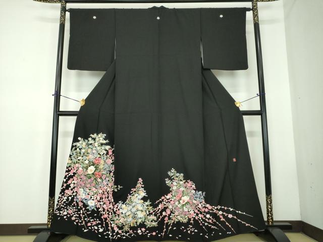 ■■■　サイズ　■■■ 身丈 163cm（肩から） 裄丈 64cm 袖丈 48.5cm　縫込み 3.5cm 袖幅 32.5cm 前幅 24cm 後幅 29cm 着物縫いこみ 内揚げ 4.5cm 裄 お袖側 約3.5cm　身頃側 約2.5cm...