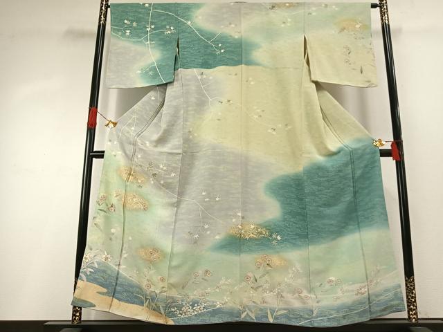 ■■■　サイズ　■■■ 身丈 154cm（肩から） 裄丈 64cm 袖丈 46cm　縫込み 4cm 袖幅 32.5cm 前幅 25cm 後幅 31cm 着物縫いこみ 内揚げ 8cm 裄 お袖側 約2cm　身頃側 約4cm ■■■　商品詳細　...