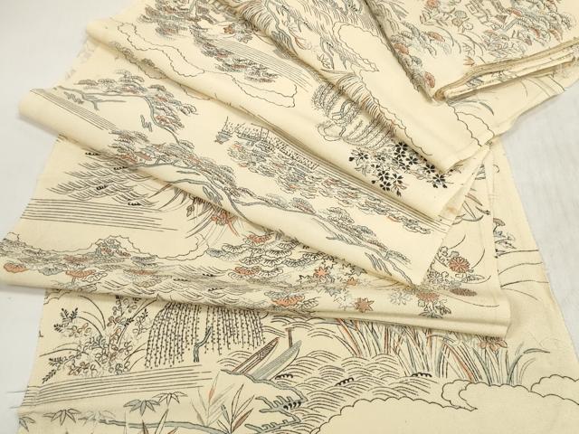 ■■■　サイズ　■■■ 長さ　　着尺分あり 幅　　　約34.5cm ■■■　商品詳細　■■■ 【正絹】 状態は接写画像のように表地所々薄い汚れがございます。 大変上質な逸品になります。 お安く出品致しますので、是非この機会にいかがでしょうか...