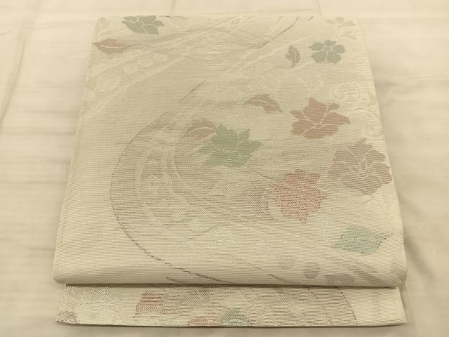 ■■■　サイズ　■■■ 長さ 434cm 幅 31.5cm程 ■■■　商品詳細　■■■ 【正絹】 状態は1.2回程しか締めておりませんが 接写画像のように裏地に薄い汚れがございます。 その他表地は特に目立ったシミ汚れなどもなく大変良い状態で...