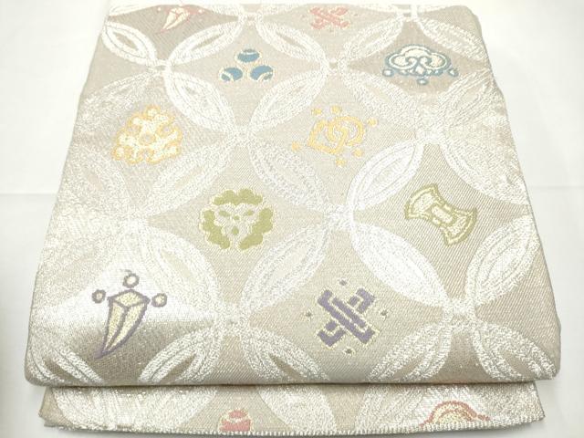 ■■■　サイズ　■■■ 長さ 474cm 幅 30.5cm程 ■■■　商品詳細　■■■ 【正絹】 状態は接写画像のように 裏地に薄い汚れがございますが その他特に目立ったシミ汚れなどもなく大変良い状態です。 着用時には見えない部分になるかと...