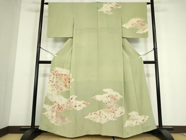■■■　サイズ　■■■ 身丈 157cm（肩から） 裄丈 64cm 袖丈 48cm　縫込み 4.5cm 袖幅 33cm 前幅 24cm 後幅 30cm 着物縫いこみ 内揚げ 5cm 裄 お袖側 約3cm　身頃側 約4cm ■■■　商品詳細　...