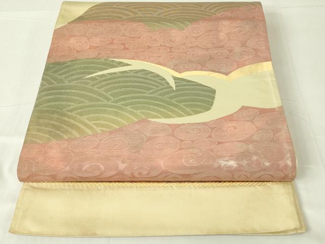 ■■■　サイズ　■■■ 長さ 434cm 幅 30.5cm程 ■■■　商品詳細　■■■ 【正絹・芯なし】 詳細に関しましては、画像をご確認ください。 大変上質な逸品になります。 お安く出品致しますので、是非この機会にいかがでしょうか？ ■■...