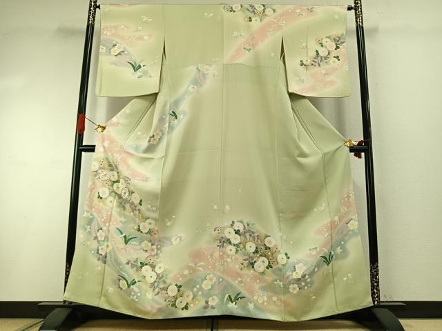 ■■■　サイズ　■■■ 身丈 160cm（肩から） 裄丈 65cm 袖丈 52cm　縫込み 6cm 袖幅 33cm 前幅 25cm 後幅 31cm 着物縫いこみ 内揚げ 8cm 裄 お袖側 約3.5cm　身頃側 約3.5cm ■■■　商品詳...