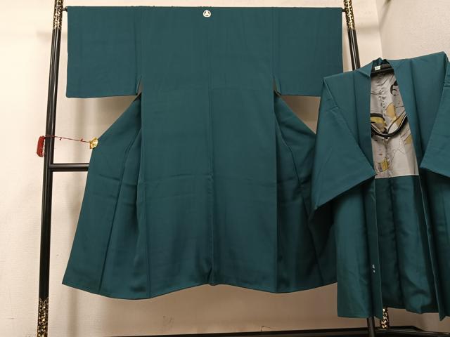 ■■■　サイズ　■■■ 身丈 131cm（肩から） 裄丈 66cm 袖丈 46cm　縫込み 3cm 袖幅 34cm 前幅 22.5cm 後幅 30cm 着物縫いこみ 内揚げ 6cm 裄 お袖側 約1cm　身頃側 約2cm 【羽織】 身丈 8...