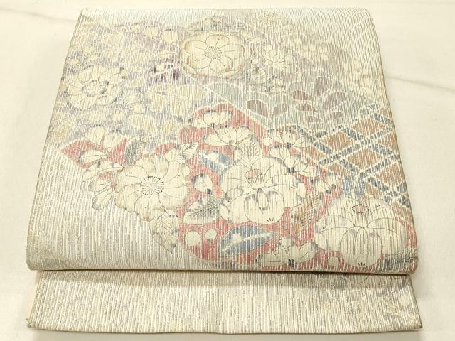 ■■■　サイズ　■■■ 長さ 440cm 幅 30.5cm程 ■■■　商品詳細　■■■ 【正絹・芯なし】 詳細に関しましては、画像をご確認ください。 大変上質な逸品になります。 お安く出品致しますので、是非この機会にいかがでしょうか？ ■■...