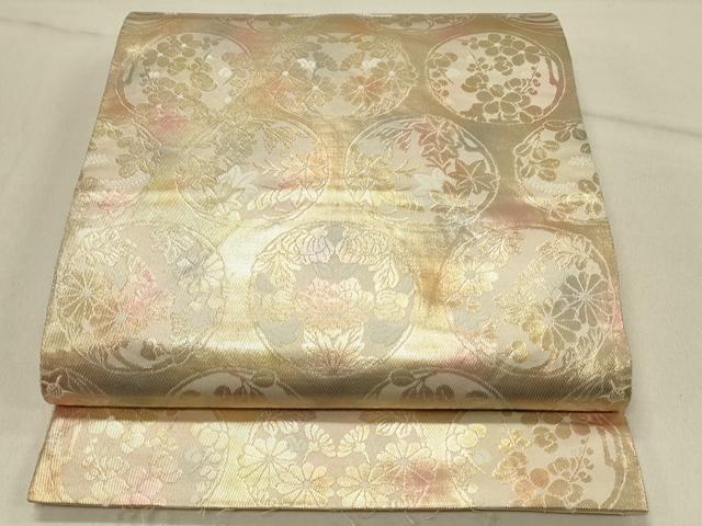 ■■■　サイズ　■■■ 長さ 418cm 幅 30cm程 ■■■　商品詳細　■■■ 【正絹】 詳細に関しましては、画像をご確認ください。 西陣の老舗服部織物は創業1788年から脈々と その卓越した技術力と創作性で親しまれてきました。 天明の...