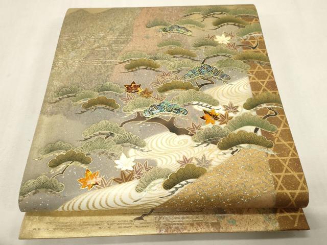 ■■■　サイズ　■■■ 長さ 442cm 幅 30.5cm程 ■■■　商品詳細　■■■ 【正絹】 状態は締めてはおりますが 特に目立ったシミ汚れなどもなく大変良い状態です。 藤本隆士さんは京友禅に若挟塗りの螺鈿の手法を取り入れた創作作家です...