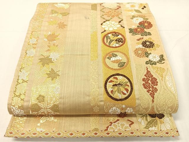 ■■■　サイズ　■■■ 長さ 428cm 幅 31cm程 ■■■　商品詳細　■■■ 【正絹】 状態は接写画像のように 太鼓に薄い汚れがございますが その他特に目立ったシミ汚れなどもなく大変良い状態です。 大変上質な逸品になります。 お安く出...