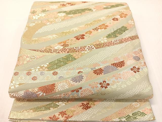 ■■■　サイズ　■■■ 長さ 454cm 幅 30.5cm程 ■■■　商品詳細　■■■ 【正絹】 状態は締めてはおりますが 特に目立ったシミ汚れなどもなく大変良い状態です。 大変上質な逸品になります。 お安く出品致しますので、是非この機会に...