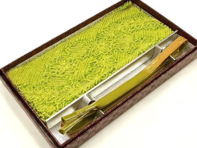 ■■■　商品詳細　■■■ 【未使用】 状態は参考画像のように灰汁汚れがございます。 大変上質な逸品になります。 お安く出品致しますので、是非この機会にいかがでしょうか？ 帯締め長さ　約152.5cm ■■■　注意事項　■■■ ■モニター発色...
