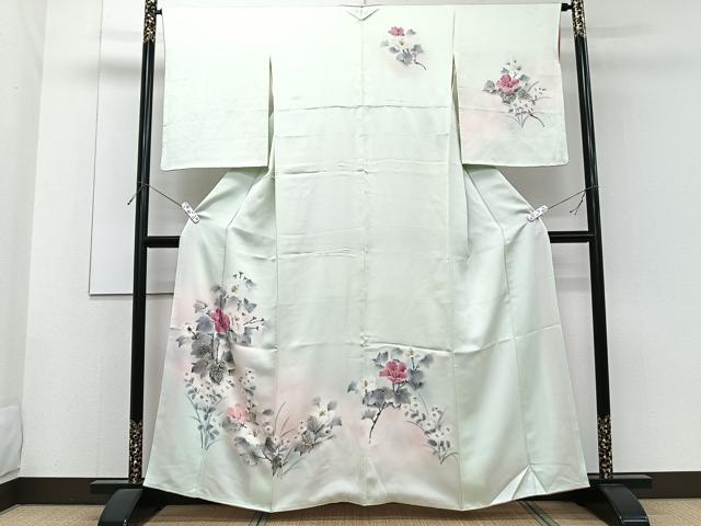 ■■■　サイズ　■■■ 身丈 160.5cm（肩から） 裄丈 64.5cm 袖丈 55.5cm　縫込み 3.5cm 袖幅 34cm 前幅 22.5cm 後幅 28cm 着物縫いこみ 内揚げ 6cm 裄 お袖側 約1cm　身頃側 約3cm ■...