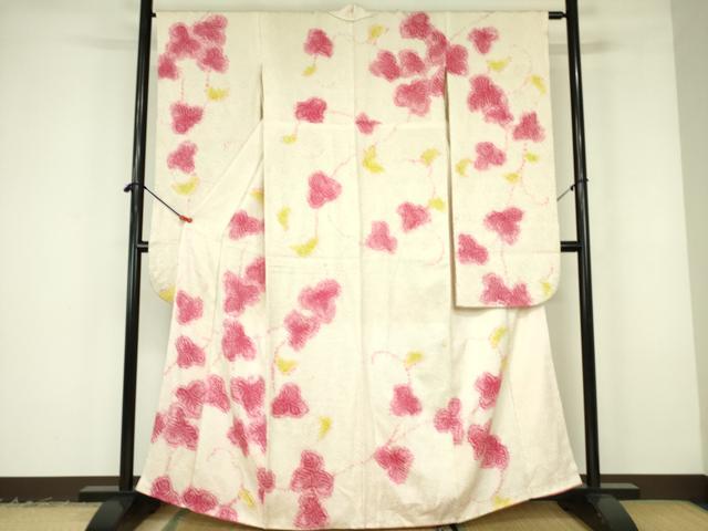 ■■■　サイズ　■■■ 身丈 162cm（肩から） 裄丈 64cm 袖丈 97cm　縫込み 2cm 袖幅 33cm 前幅 24cm 後幅 29cm 着物縫いこみ 内揚げ 0cm 裄 お袖側 約1cm　身頃側 約1cm ■■■　商品詳細　■■...