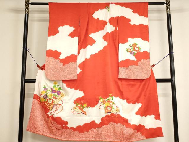 ■■■　サイズ　■■■ 【祝着】 身丈 136cm（肩から） 裄丈 48cm（肩上げ　4cm） 袖丈 78.5cm　縫込み 2.5cm 袖幅 30cm 前幅 21cm 後幅 27cm 着物縫いこみ 内揚げ 9.5cm （腰上げ　0cm） 裄...