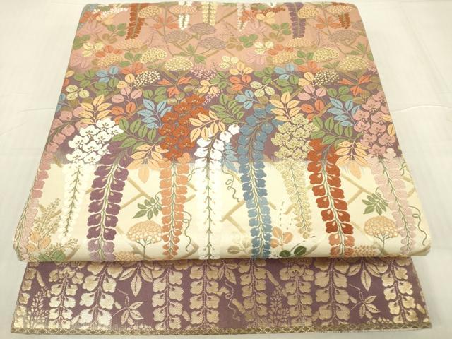 ■■■　サイズ　■■■ 長さ 424cm 幅 30.5cm程 ■■■　商品詳細　■■■ 【正絹】 状態は接写画像のように 手先に糸引きによるシワがございますが その他特に目立ったシミ汚れなどもなく大変良い状態です。 大変上質な逸品になります...
